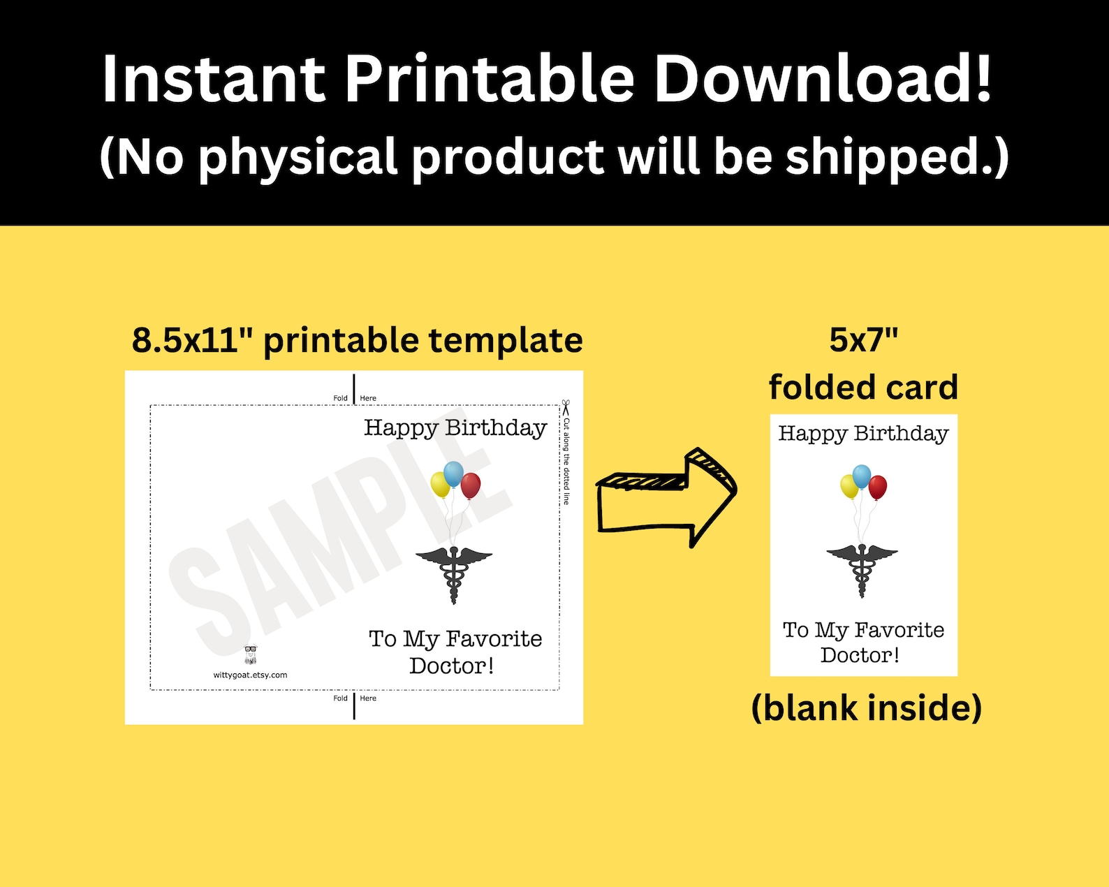 Doctor Birthday Card Printable Happy Birthday Card for Doctor ...