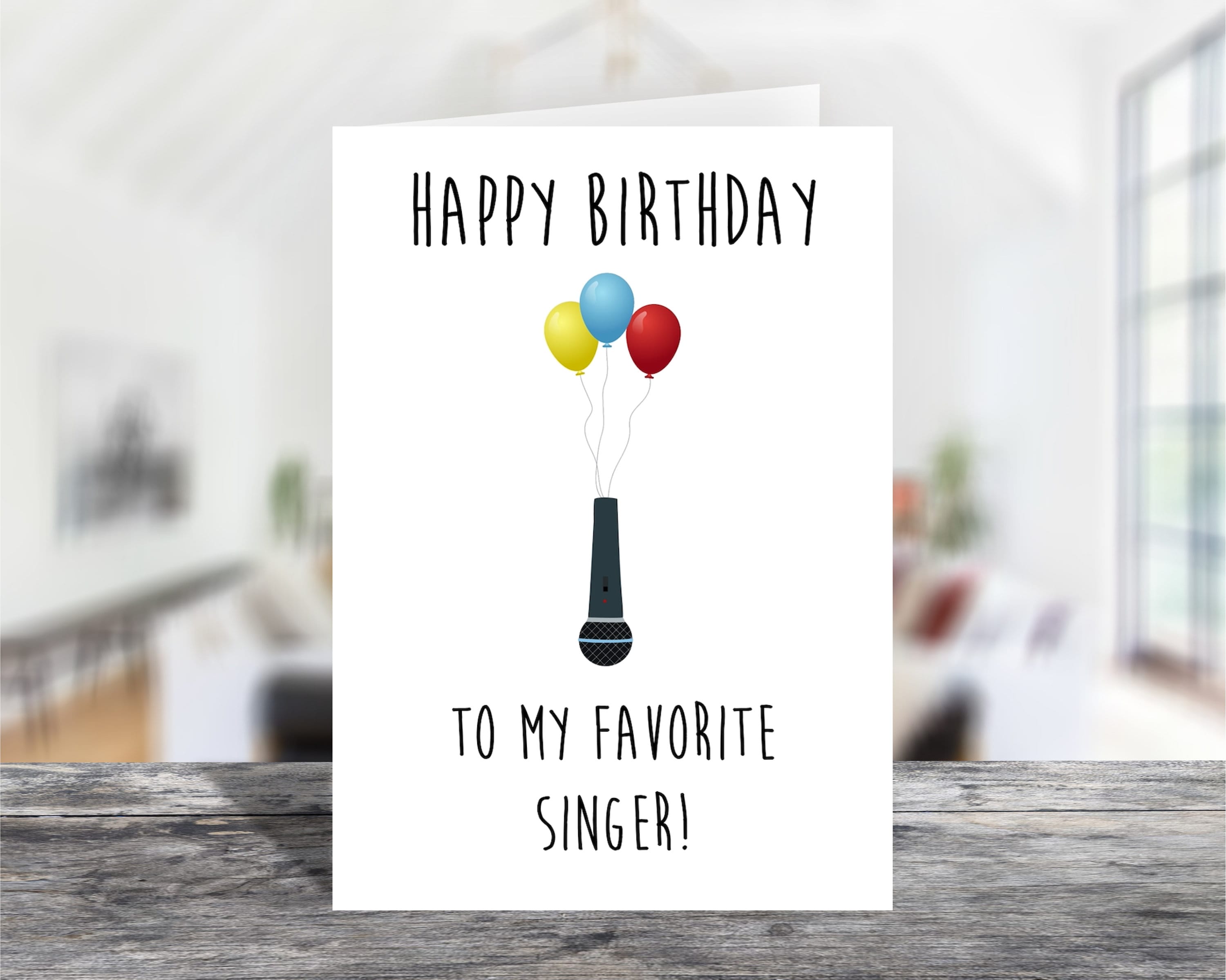 Singer Birthday Card Printable Happy Birthday Card for Singer ...
