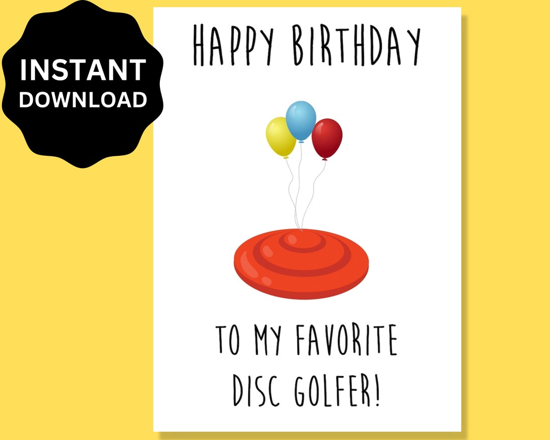 Disc Golf Birthday Card | Happy Birthday Card for Frisbee Golf | Disc ...