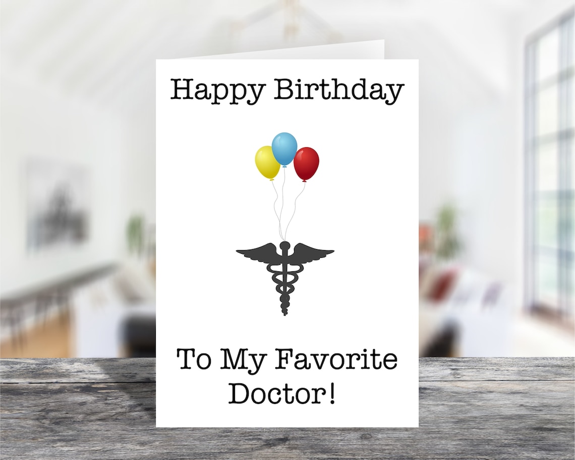 Doctor Birthday Card Printable | Happy Birthday Card for Doctor ...