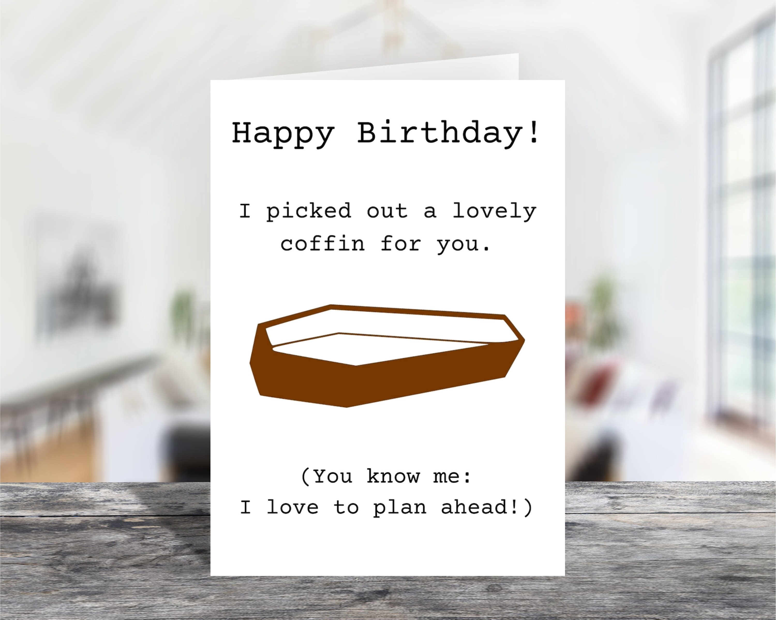 Funny Morbid Old Birthday Card | Printable, Downloadable | Insulting ...