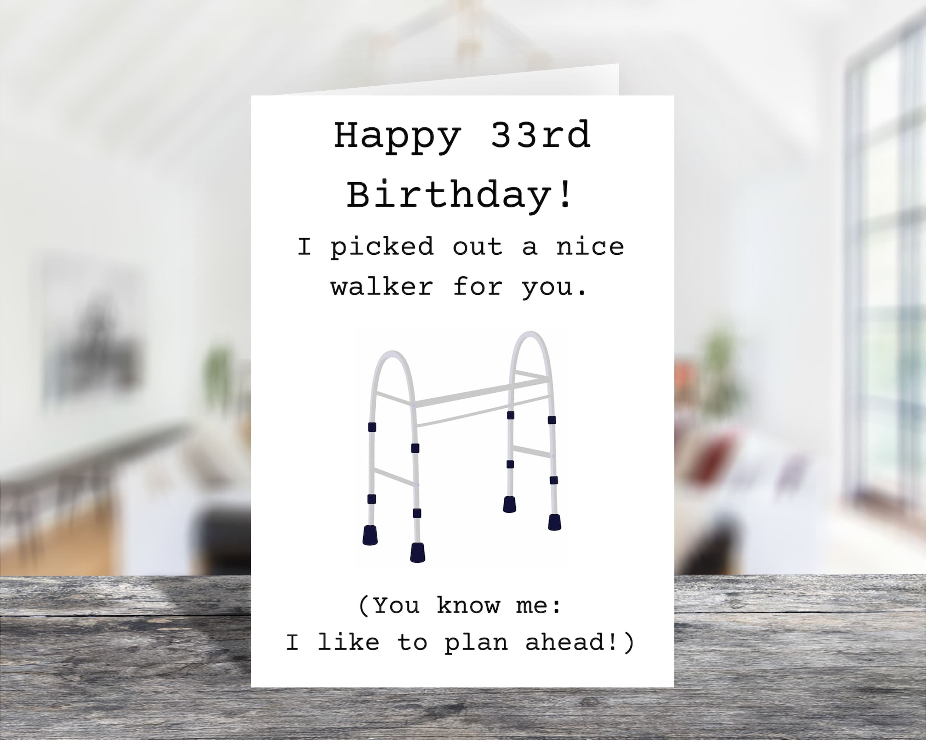 33rd Birthday Card, Printable Downloadable | Funny Happy Birthday Card ...