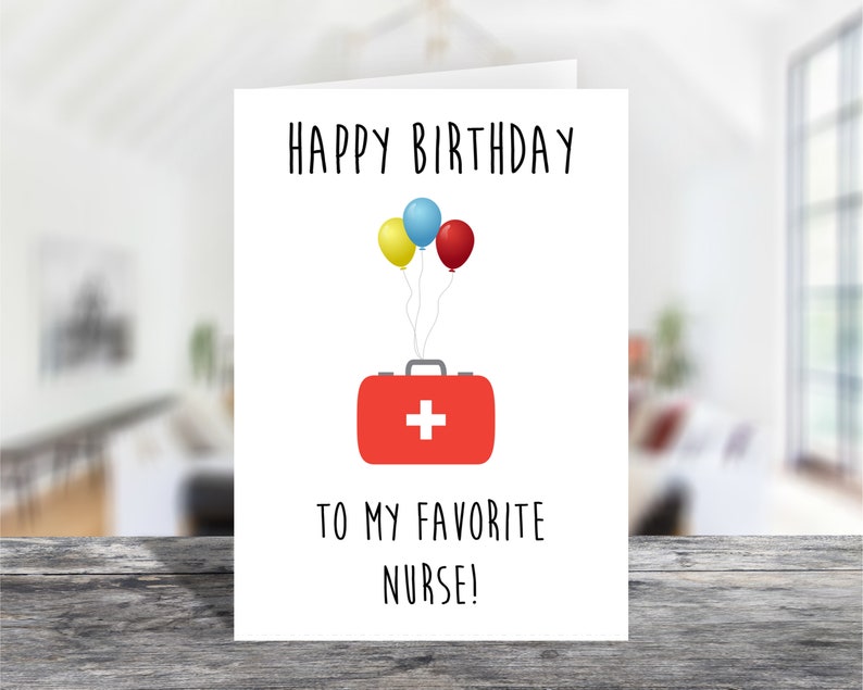 Nurse Birthday Card Printable | Happy Birthday Card for Nurse ...