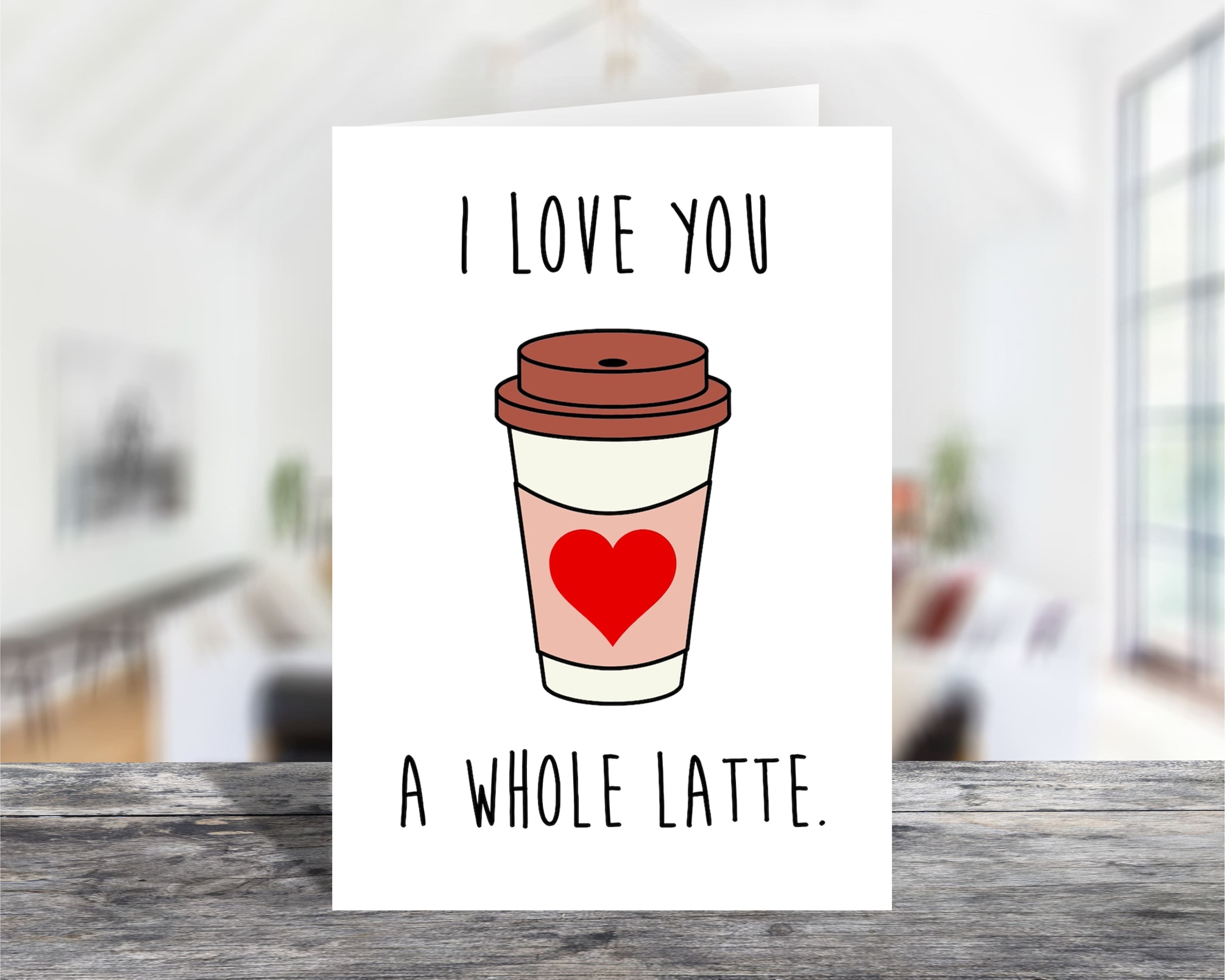 Printable Latte Happy Anniversary Card for Coffee Lover, Downloadable ...