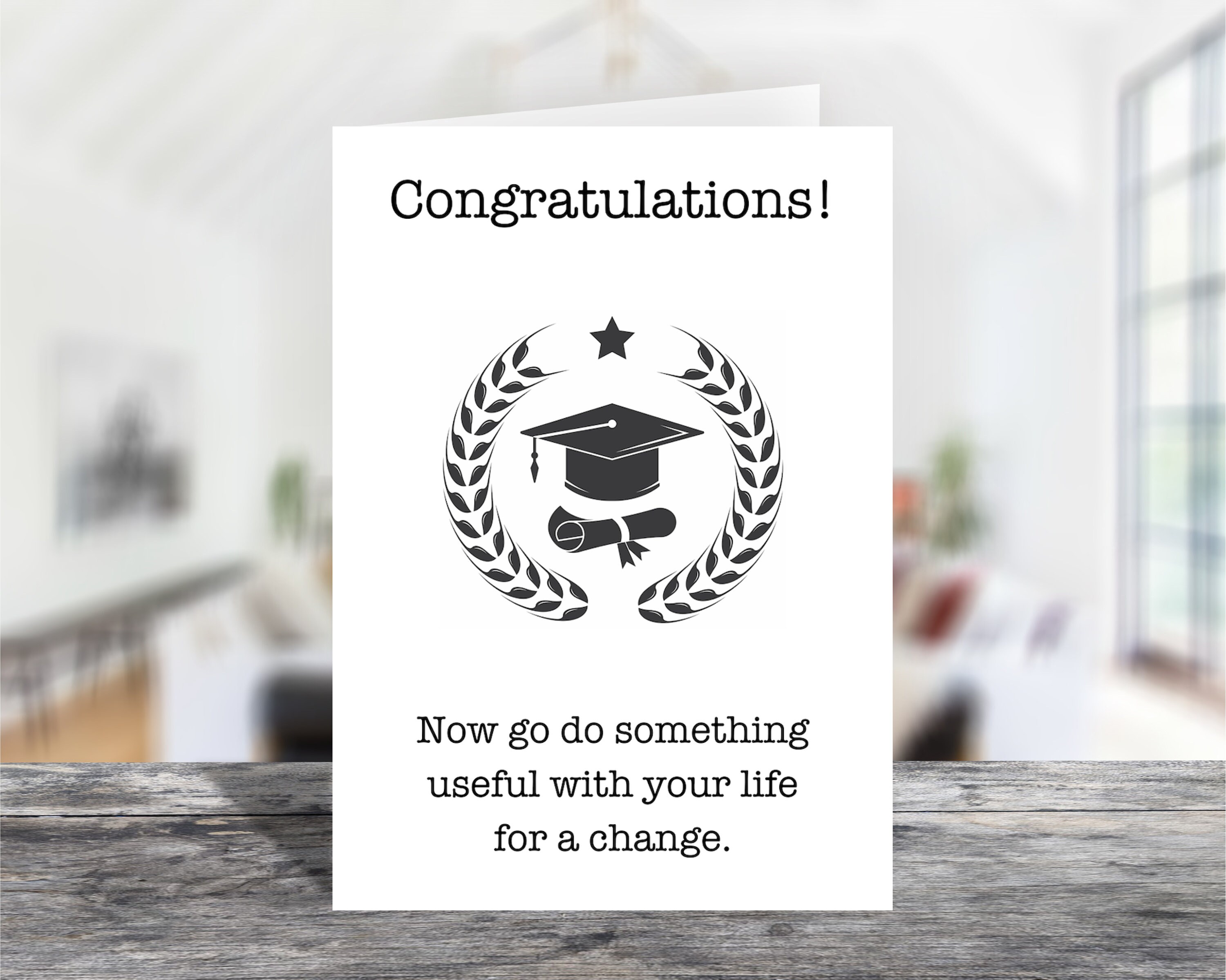 Funny Rude Insulting College Graduation Card Printable, "do Something ...