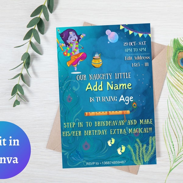Hindu Birthday Invitation - Etsy