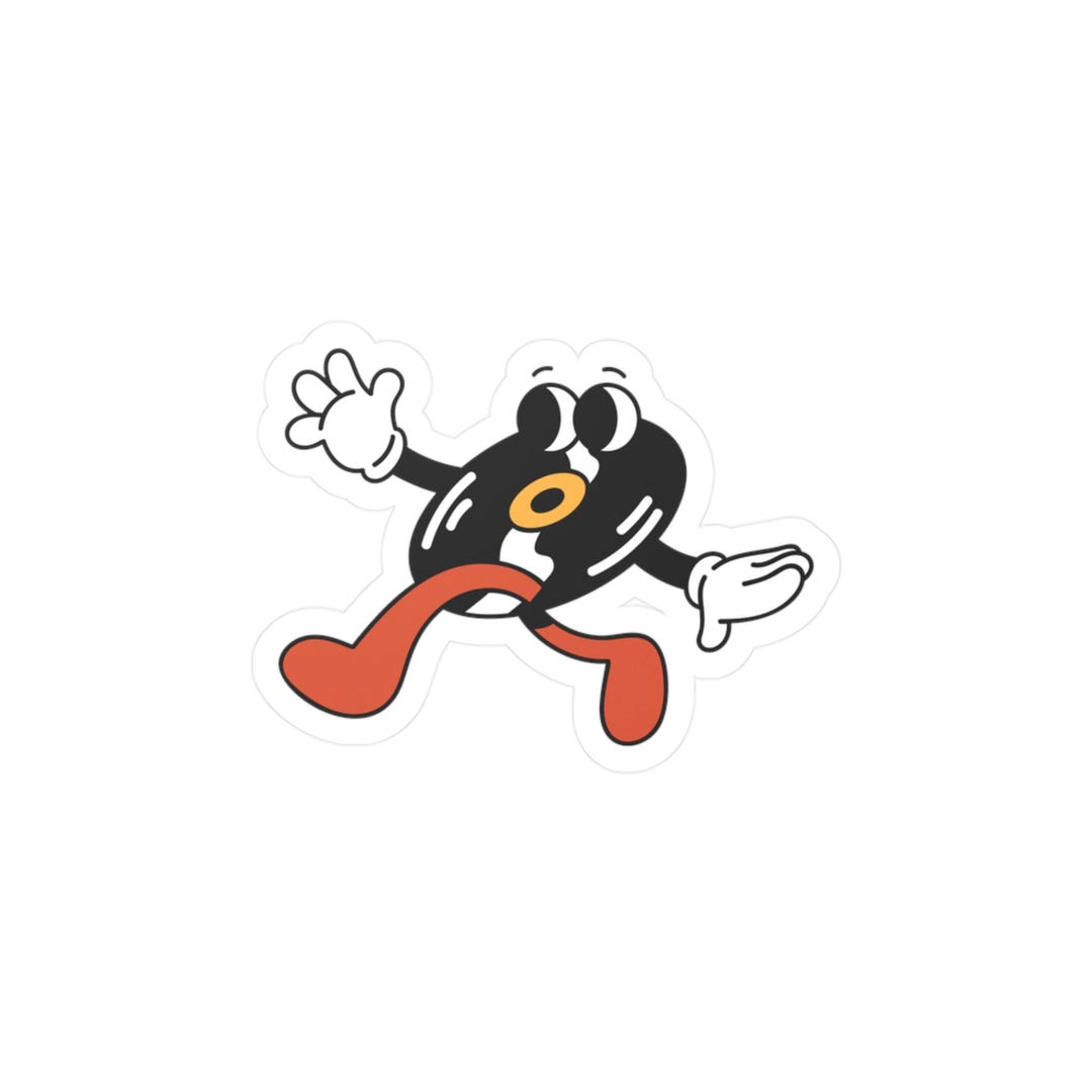 Scratch Character Kiss-cut Vinyl Decal | Retro Music Sticker - Etsy