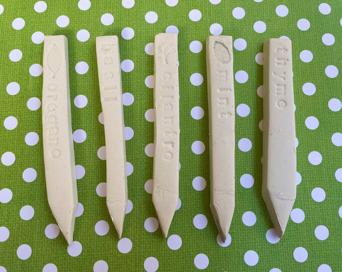 Clay Plant Markers - Etsy
