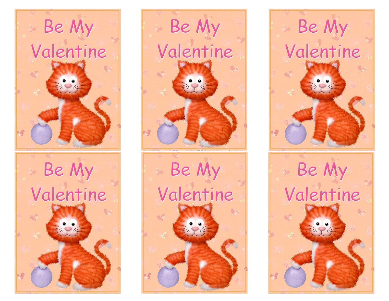 DIY Print for Kids Bundle, Printable Valentines, Cat Valentines ...