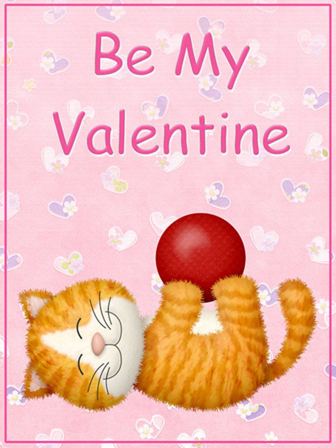 DIY Print for Kids Bundle, Printable Valentines, Cat, Valentine ...