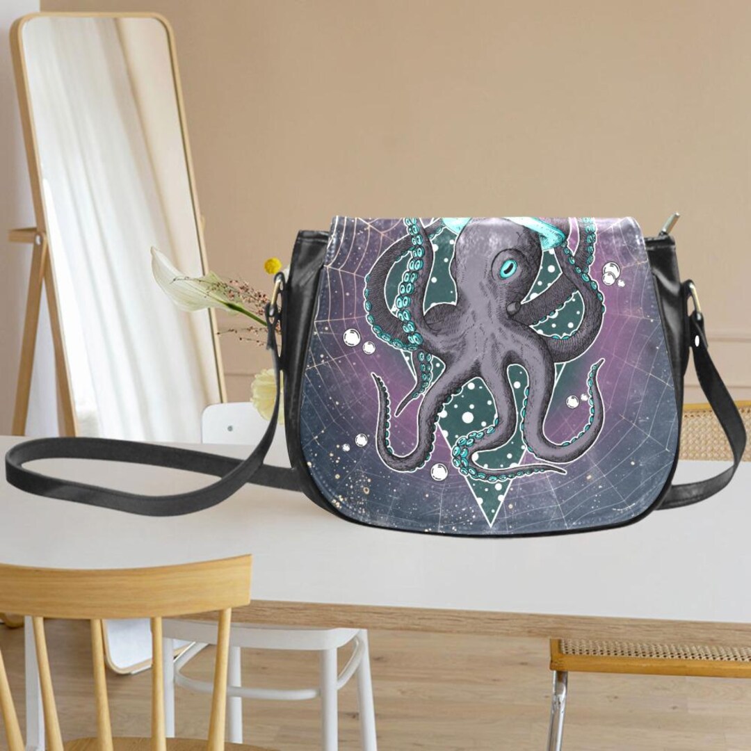 Dark Academia Octopus Satchel Classic Saddle Bag Wicca Handbag Occult ...