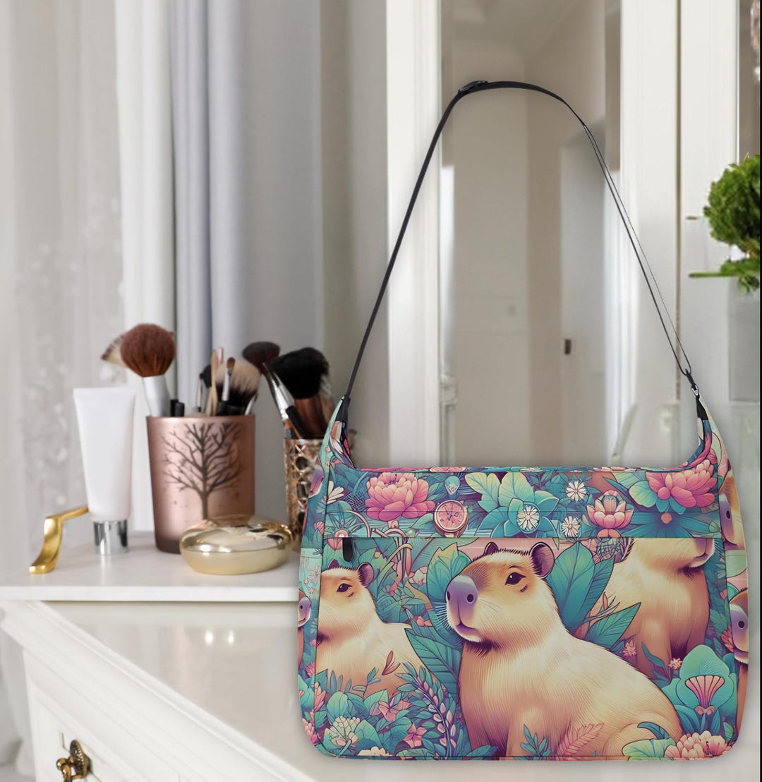 Cute Aesthetic Capybara Meadow Handbag Capybara Gift Ideas for Animal ...