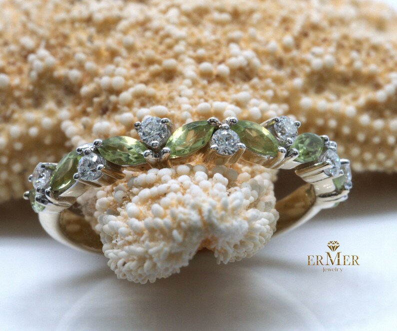 Custom Eternity Band. Eternity Ring, Moissanite, Natural Stones, 18K ...