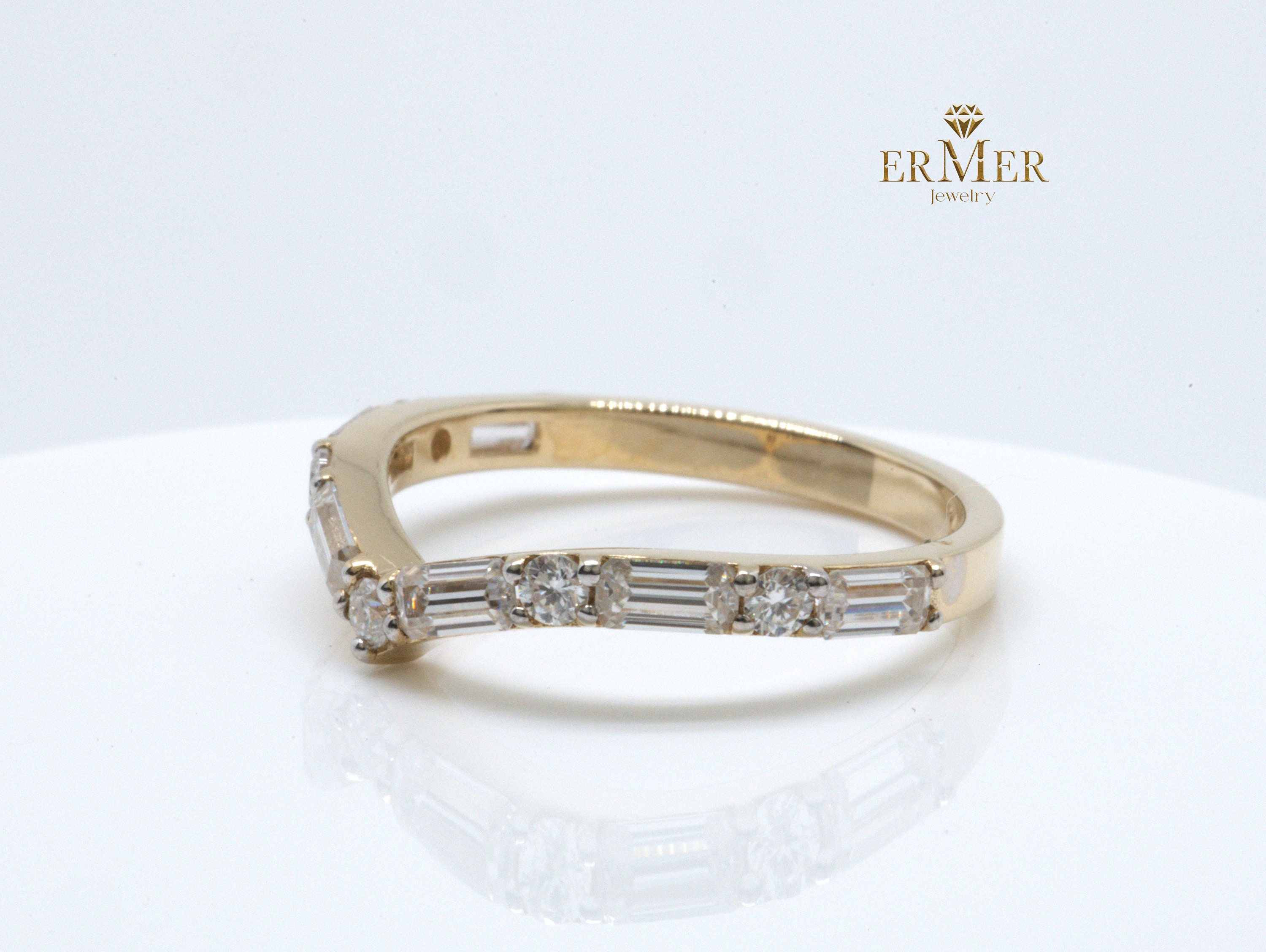 Custom Emerald Eternity Band. Eternity Ring, Moissanite Natural Stones ...