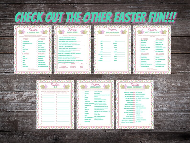 Easter Word Scramble Printable Easter Game Easter Activity for Kids and ...