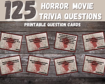 HORROR Movie Halloween Trivia 25 Awesome Questions With - Etsy
