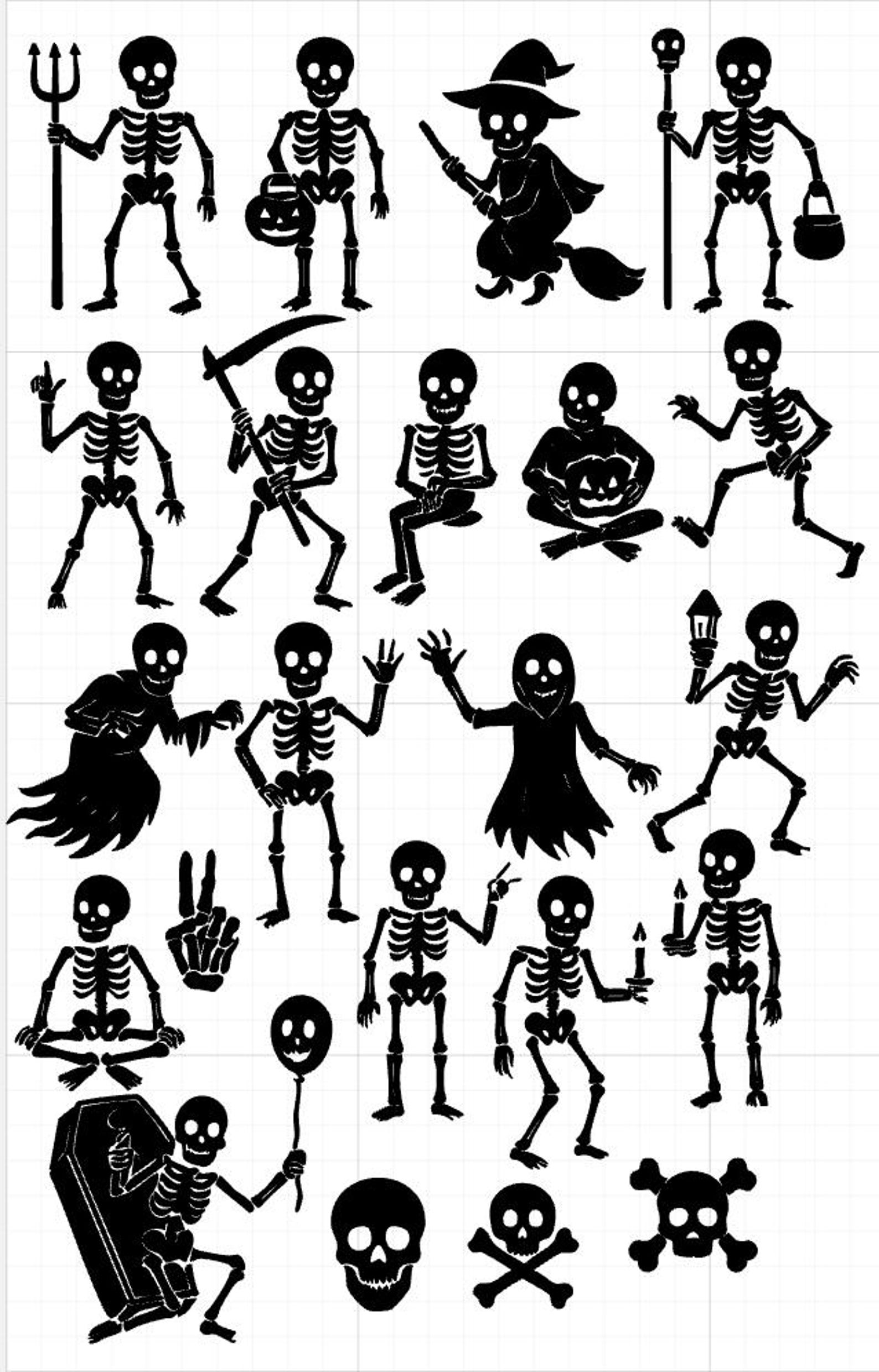Halloween SVG Bundle: Bats, Ghosts, Witches, Skeletons (digital ...