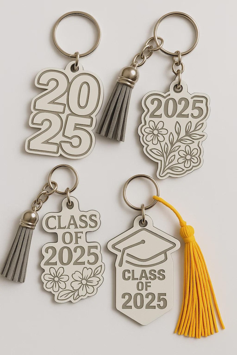 Class of 2025 Keychain SVG Bundle | Graduation Keychain Template ...