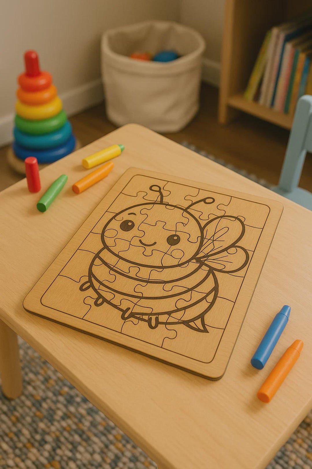 Bumblebee Puzzle SVG: Kids' Educational Laser Cut File (digital ...