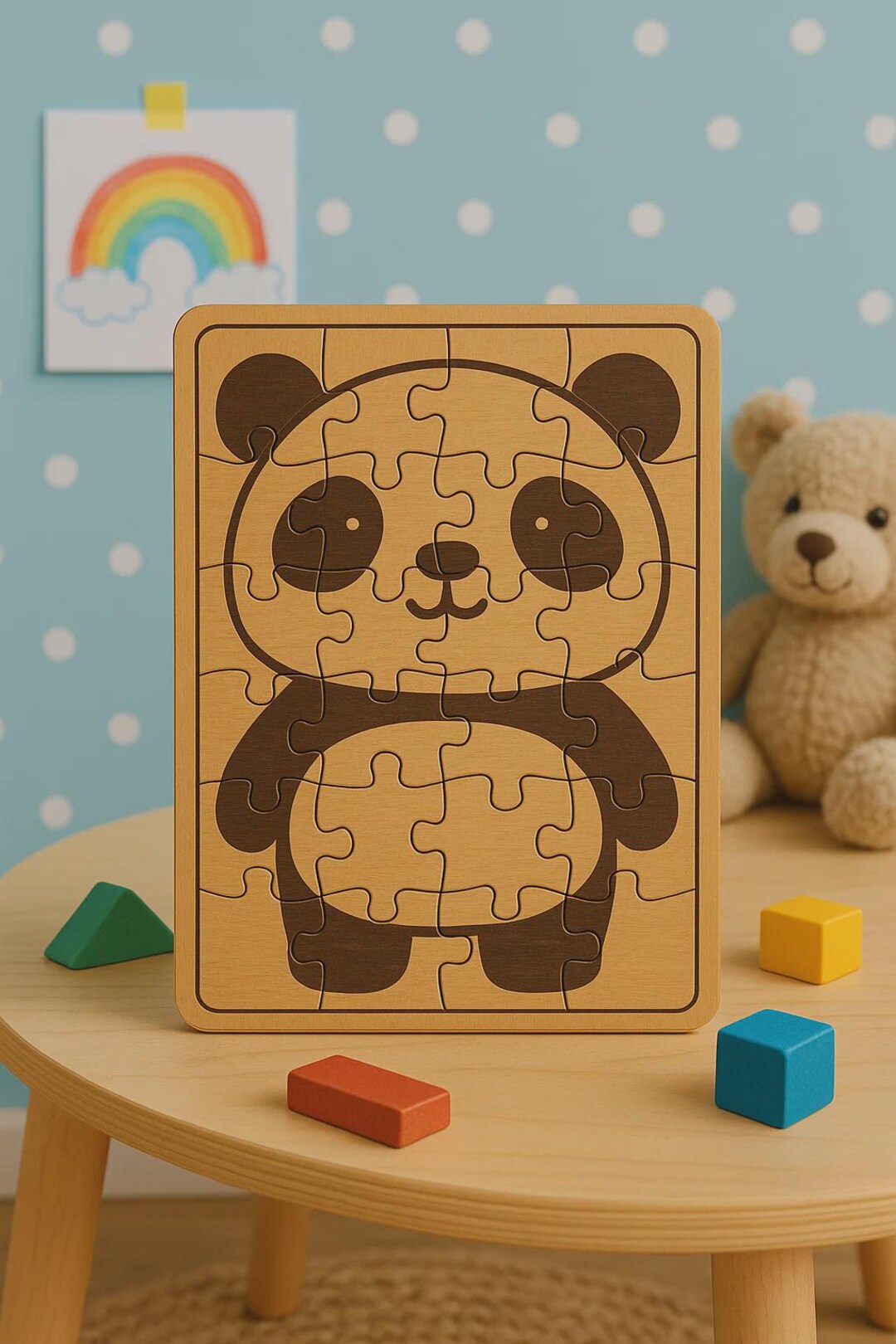 Panda Puzzle SVG: Educational Laser Cut File (digital Download) - Etsy