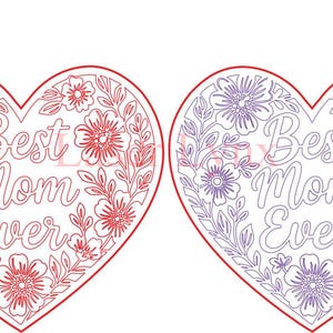 Floral Heart Sign SVG – Layered Mom Gift (digital Download) - Etsy
