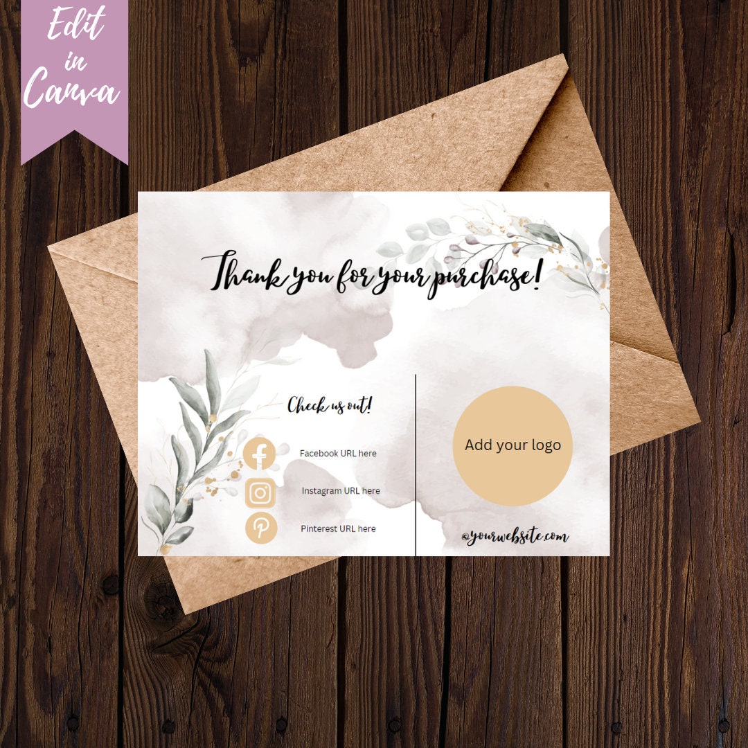 Business Digital Thank You Cards, Digital Thank You Cards 5.5 X 4.25 ...