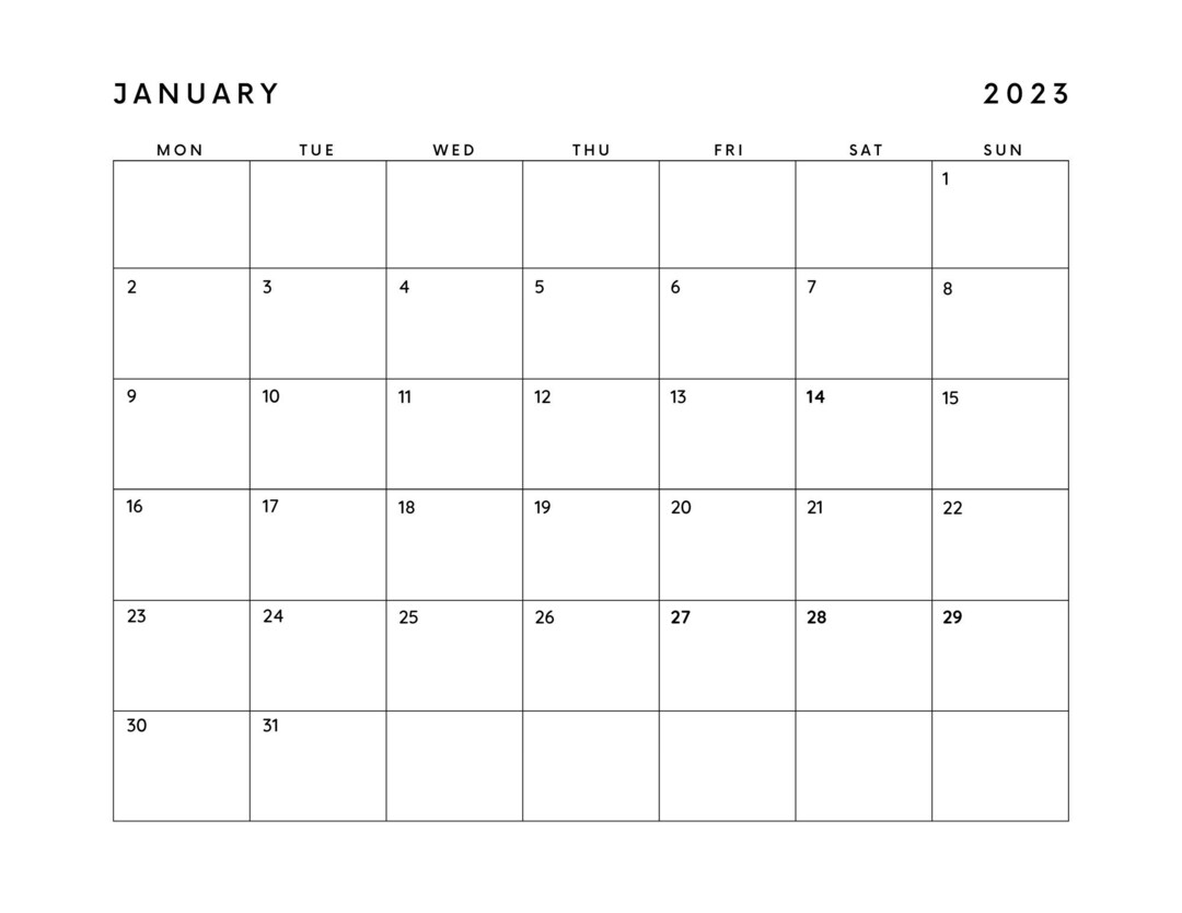 2023 Calendar Printable Digital Monthly Planner Minimalist Calendar 2023-calendar-printable-digital-monthly-planner-minimalist-calendar