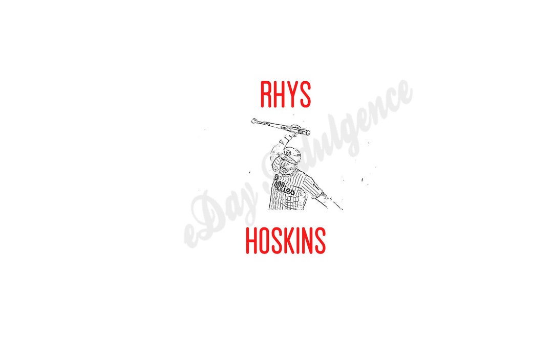 Rhys Hoskins Phillies Bat Spike Digital Download Printable Art PDF PNG ...