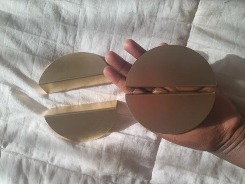 Premium Thin Solid Brass Bar Handles Modern Gold Cabinet Hardware 6520