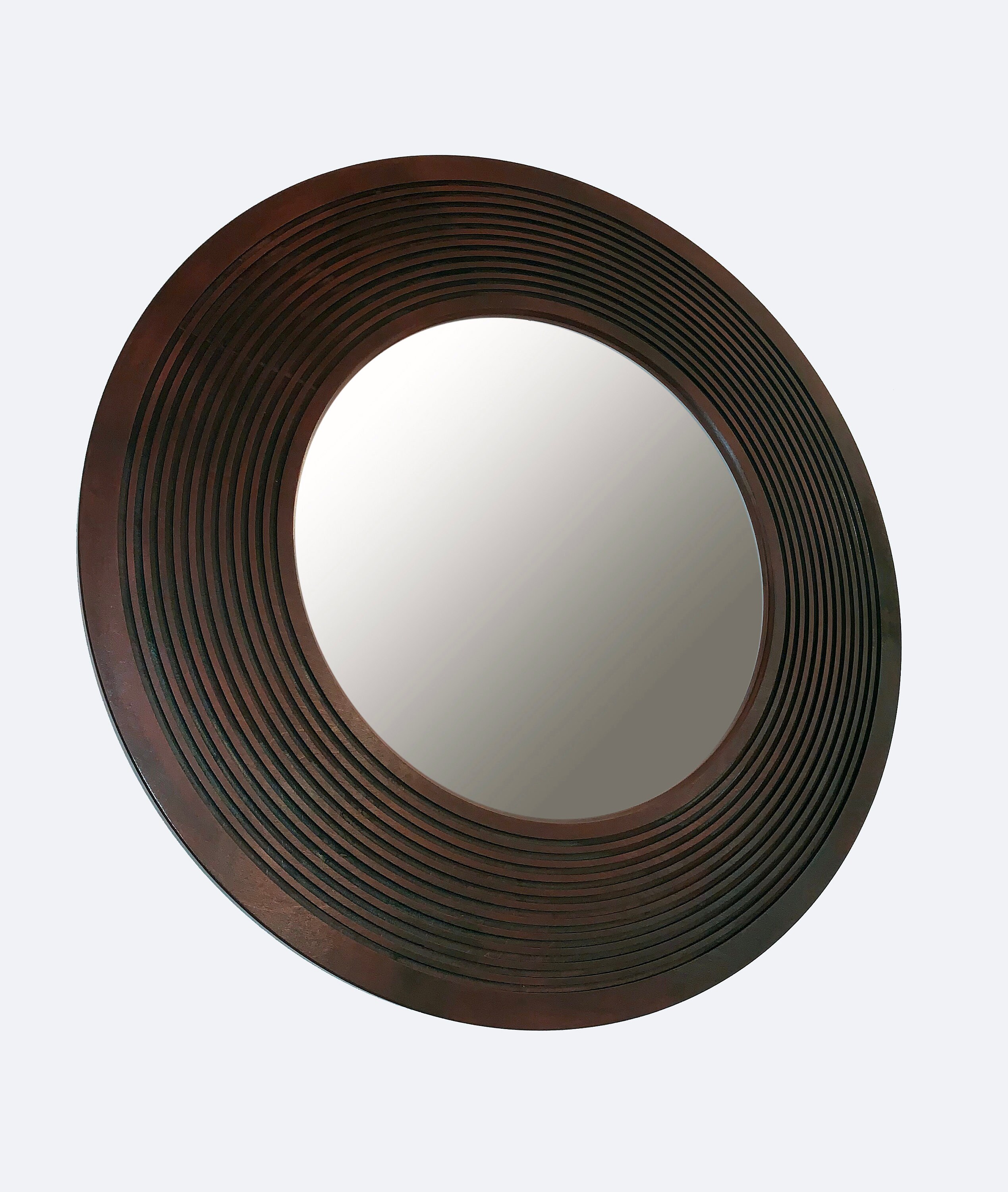 Large Round Mirror Wall Mirror Wood Mirror Farmhouse Decor Mirror Wall ...