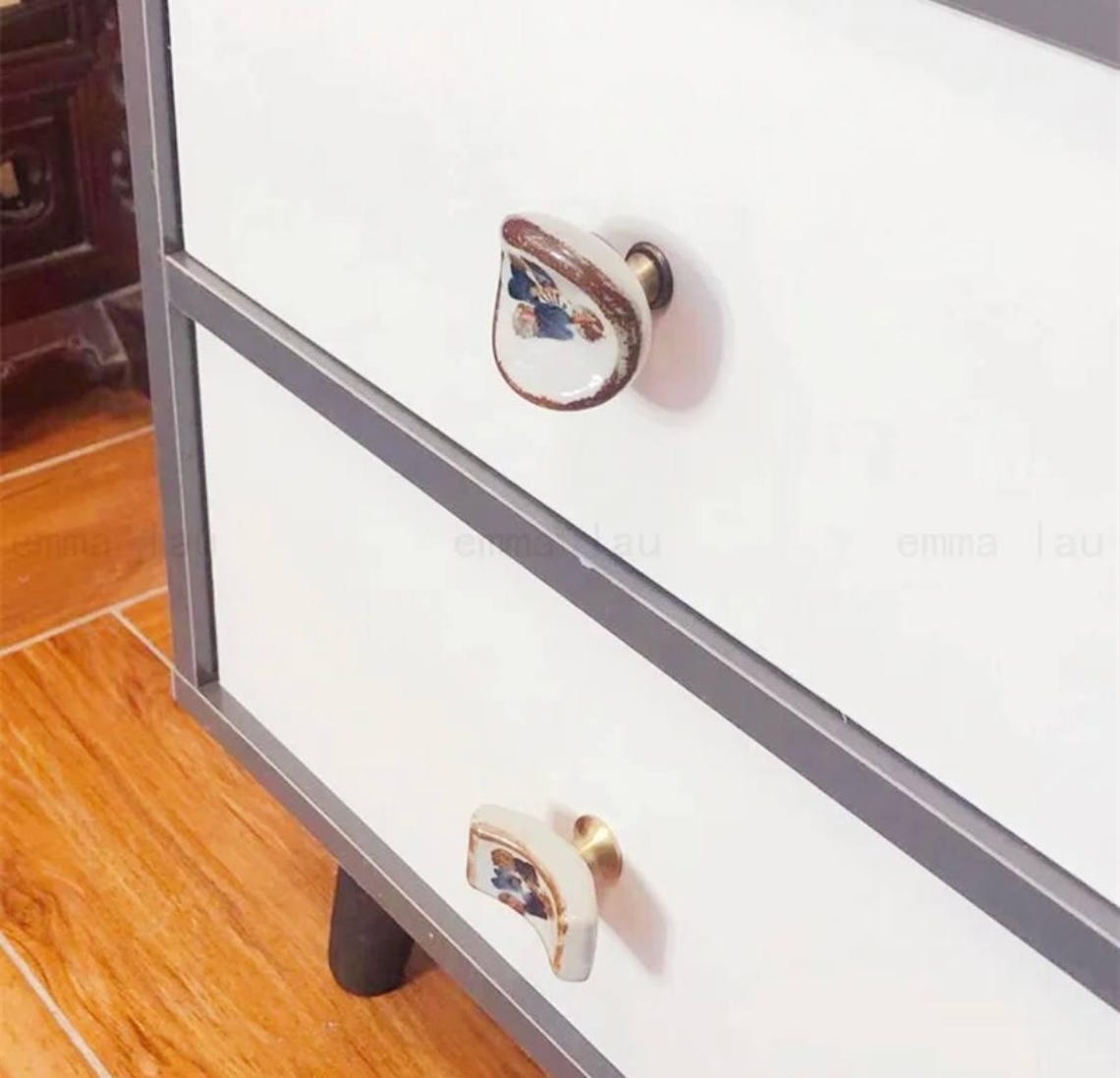 Ceramic Small Cabinet Handles Drawer Pull Knob Dresser Drawer Pull ...