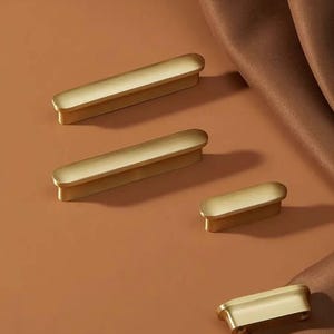 Matte Gold Pull Knob Furniture Door Knobs Solid Brass Cabinet Knobs ...