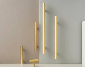 Modern Metal Long Door Handles Large Metal Bar Pulls Knobs Modern ...