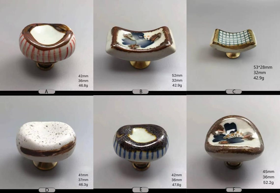 Ceramic Small Cabinet Handles Drawer Pull Knob Dresser Drawer Pull ...