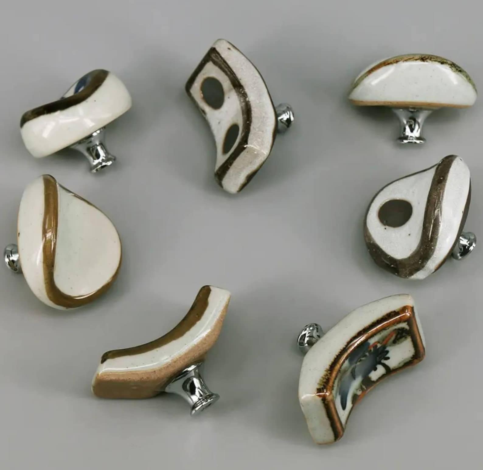 Ceramic Small Cabinet Handles Drawer Pull Knob Dresser Drawer Pull ...