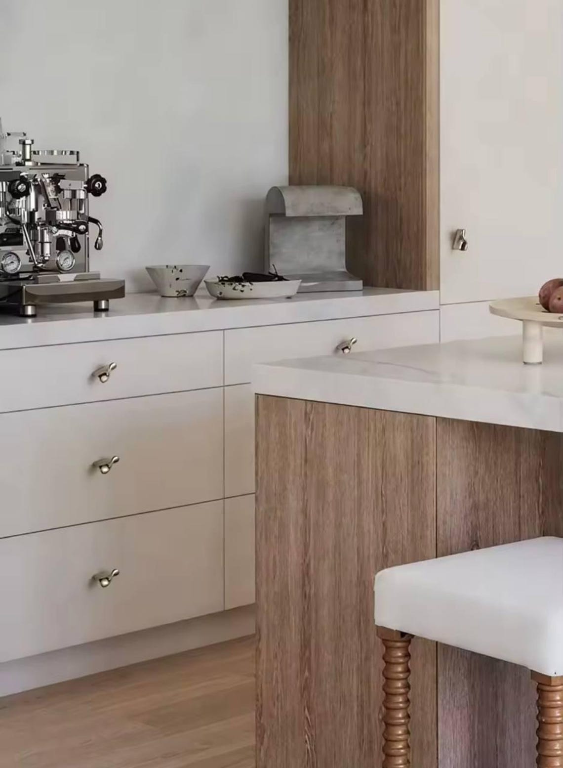 Modern Oval Pull Knob Hidden Nickel Knob and Handle Scandinavian Style ...