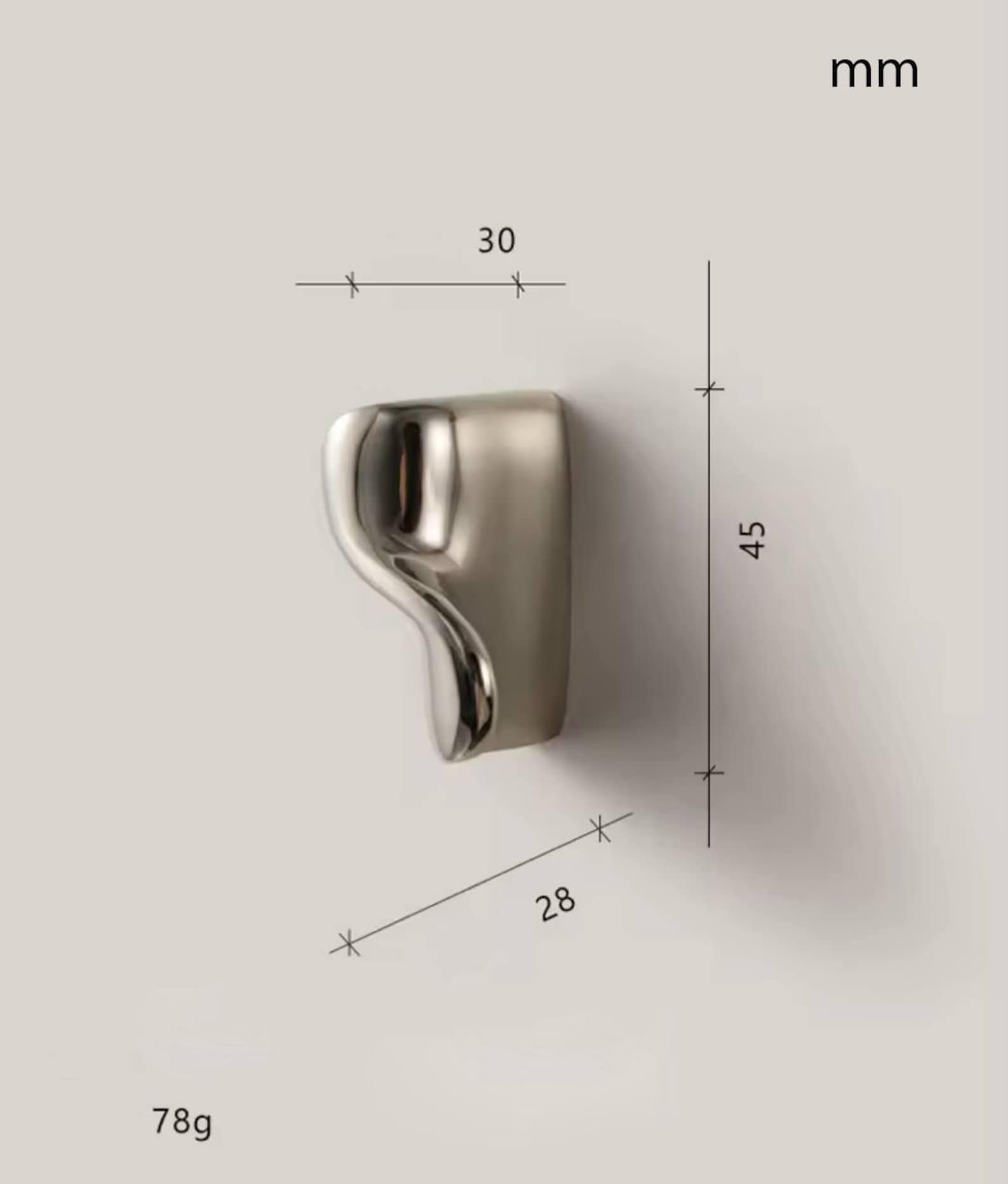 Modern Oval Pull Knob Hidden Nickel Knob and Handle Scandinavian Style ...