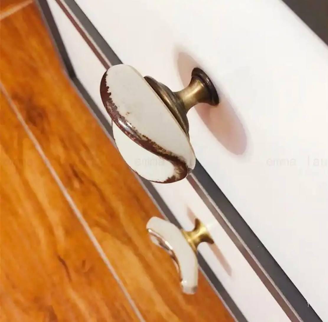 Ceramic Small Cabinet Handles Drawer Pull Knob Dresser Drawer Pull ...