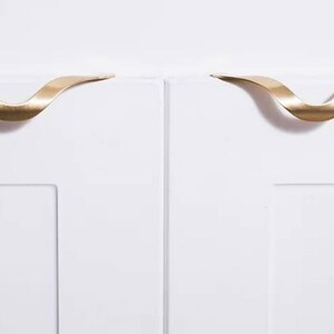Modern Gold Brass Bar Handle: Cabinet Hardware, Furniture Pull - Etsy