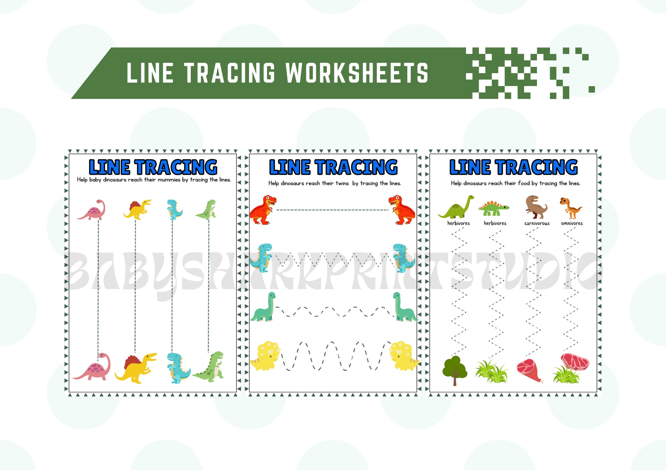 Dinosaur Printable Worksheets for Preschool/toddlers - Etsy