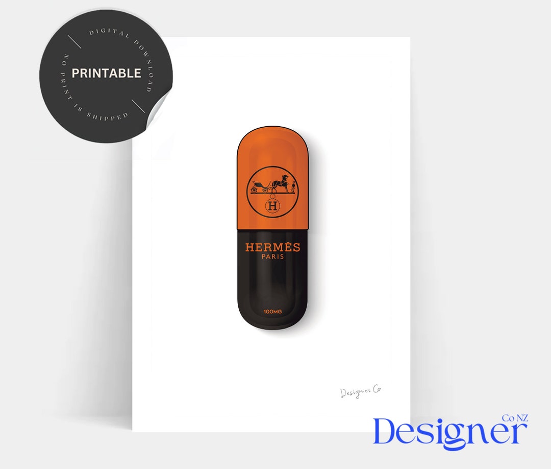 Hermes Fashion Print Fashionable Poster Printable Wall Art Digital ...