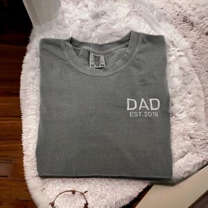 Dad Embroidered Shirt, Father's Day Gift, Dad Est. Shirt, Custom Dad ...