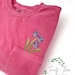 Embroidered Crewneck Tulip Pocket T-shirt, Embroidered Flower Shirt ...