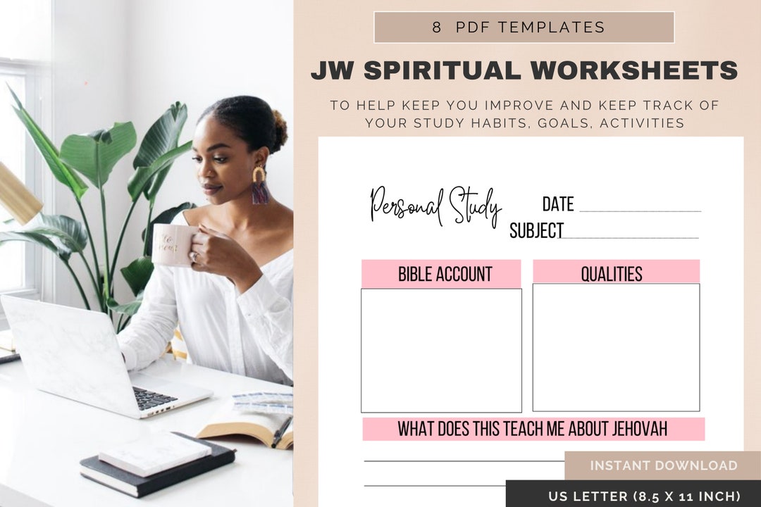 JW Spiritual Worksheets JW Personal Study Journal Jw Bible - Etsy