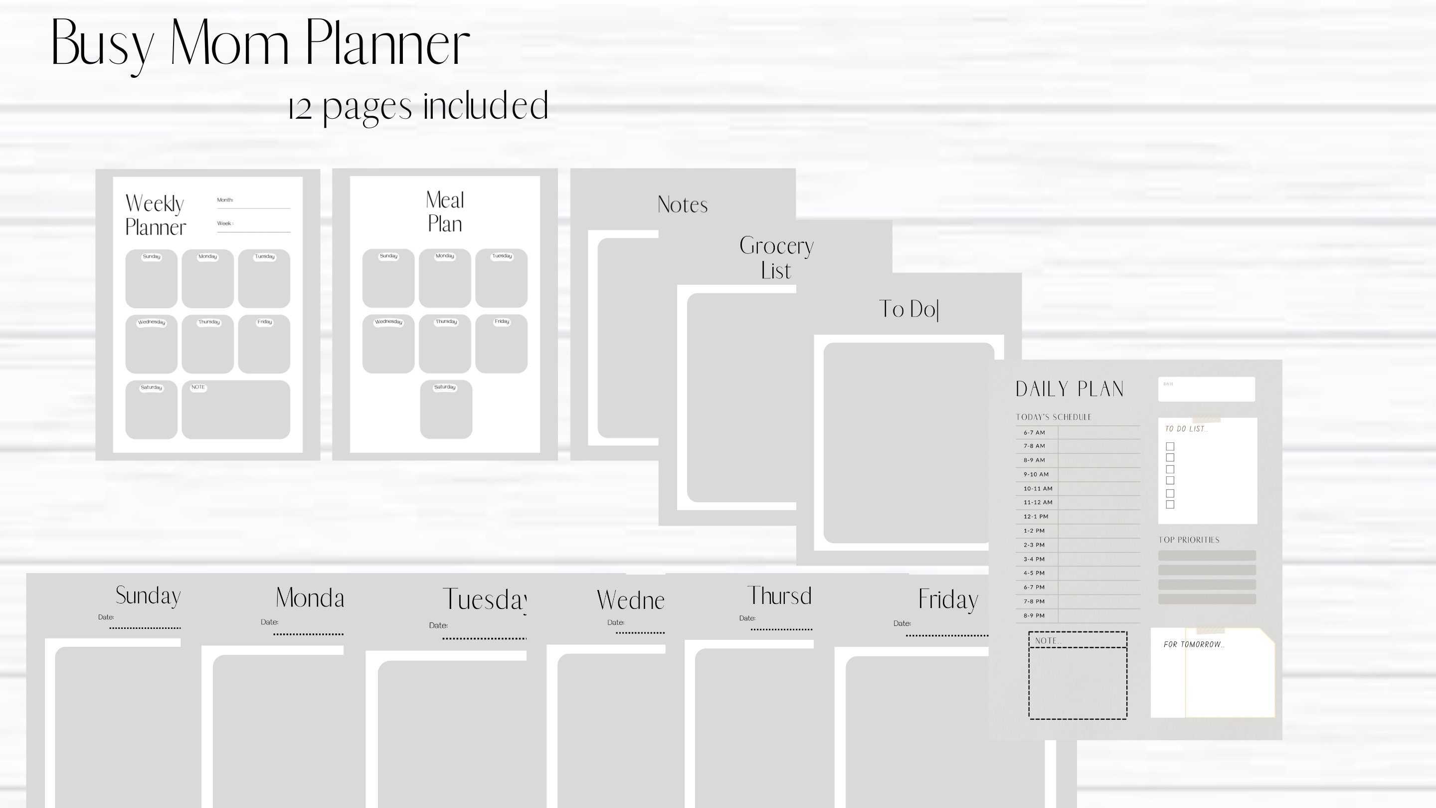 Busy Mom Planner, Templates, Canva Editable Templates - Etsy