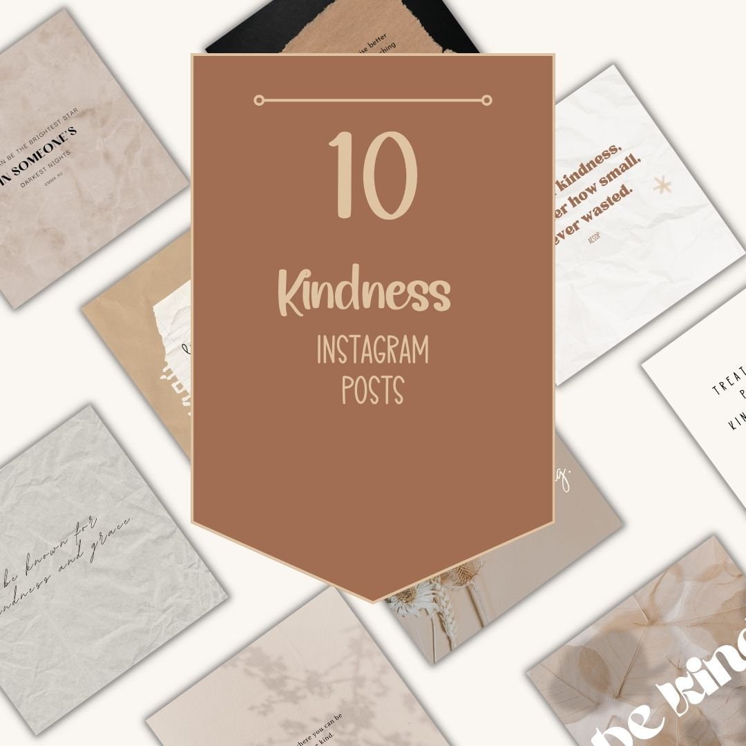 Kindness Quotes Instagram Templates – Aesthetic Posts (instant Download ...