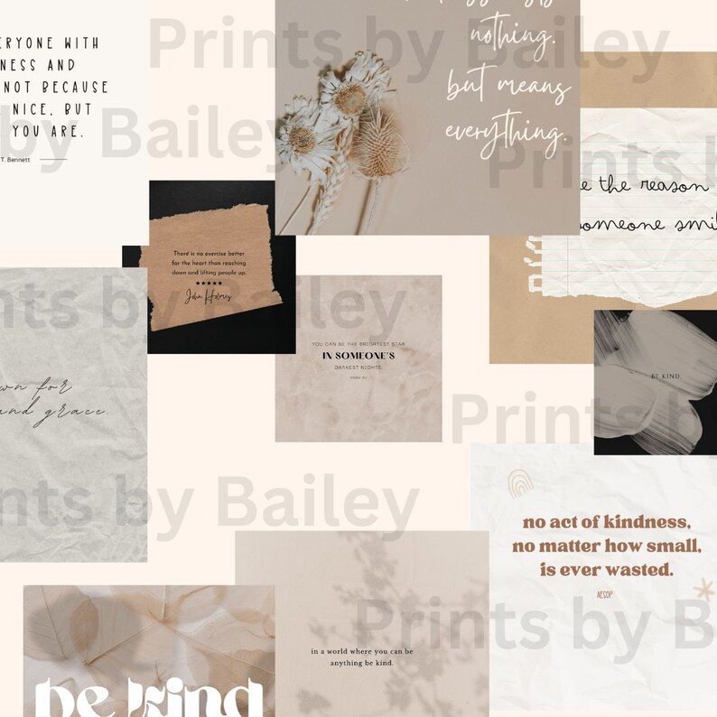 Kindness Quotes Instagram Templates – Aesthetic Posts (instant Download ...