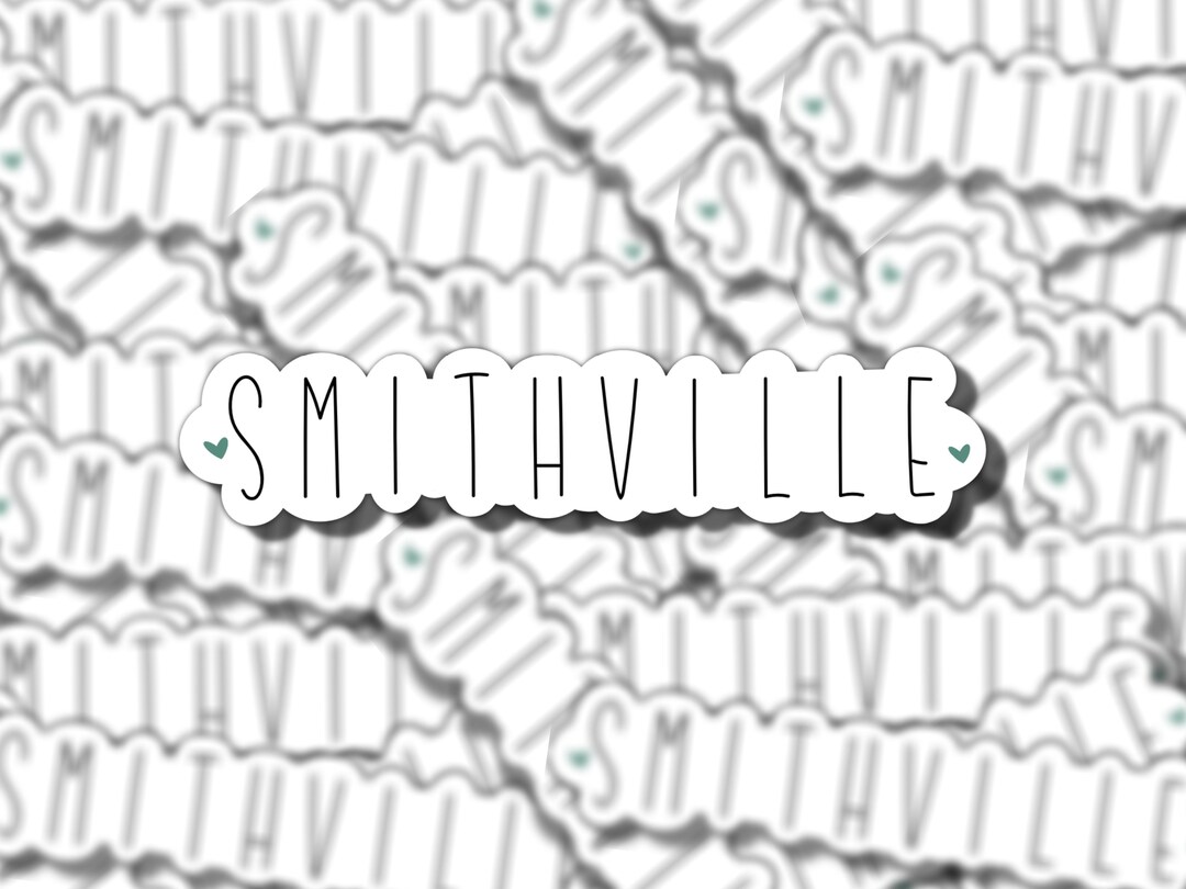 Custom Hometown Sticker, Lake Town, Small Town, Rural Town, Water ...