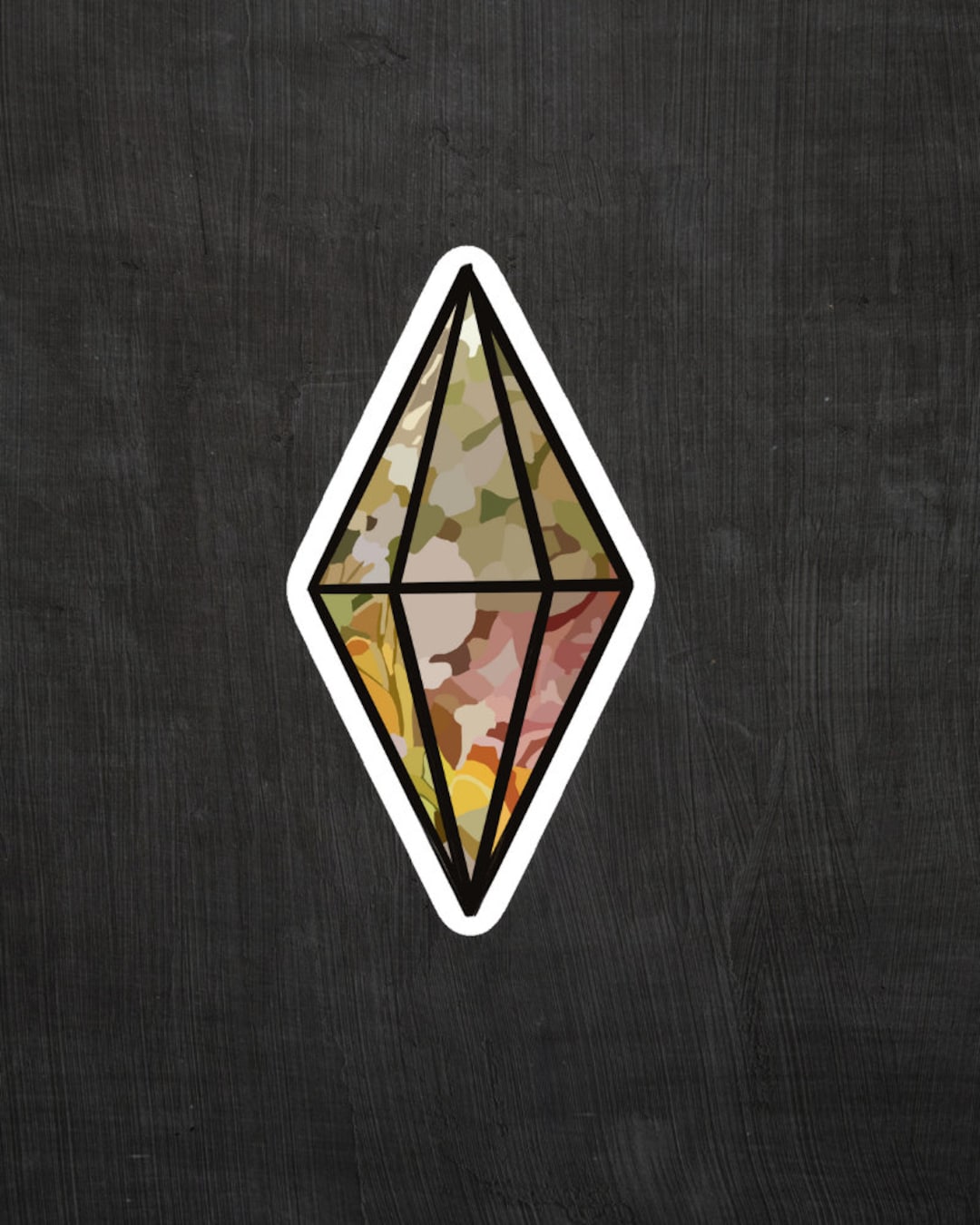 Sims Plumbob Vinyl Sticker, Gamer Sticker, Floral Gamer Sticker, Laptop ...