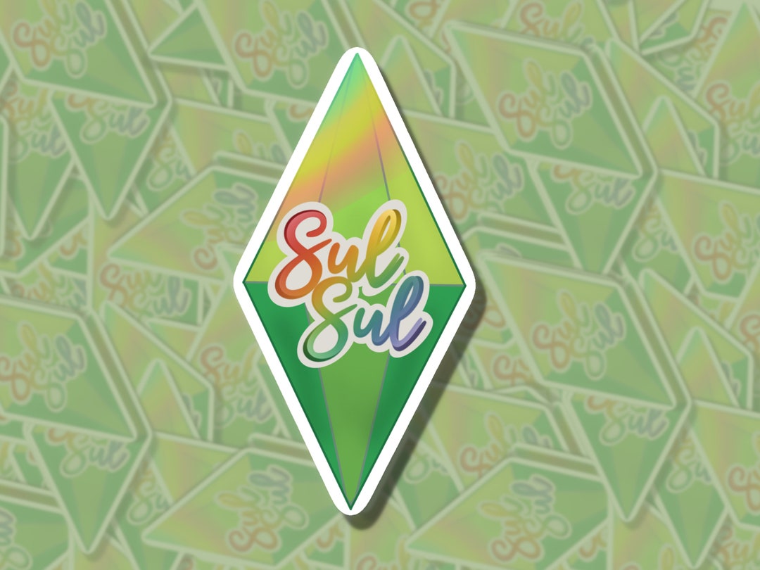 Sul Sul Plumbob Rainbow Sticker, Sims 4, Sims, the Sims, Plumbob, Gift ...